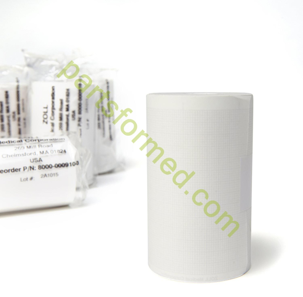 8000-000910-01 ZOLL Paper, thermal, 80mm roll with grid for ...
